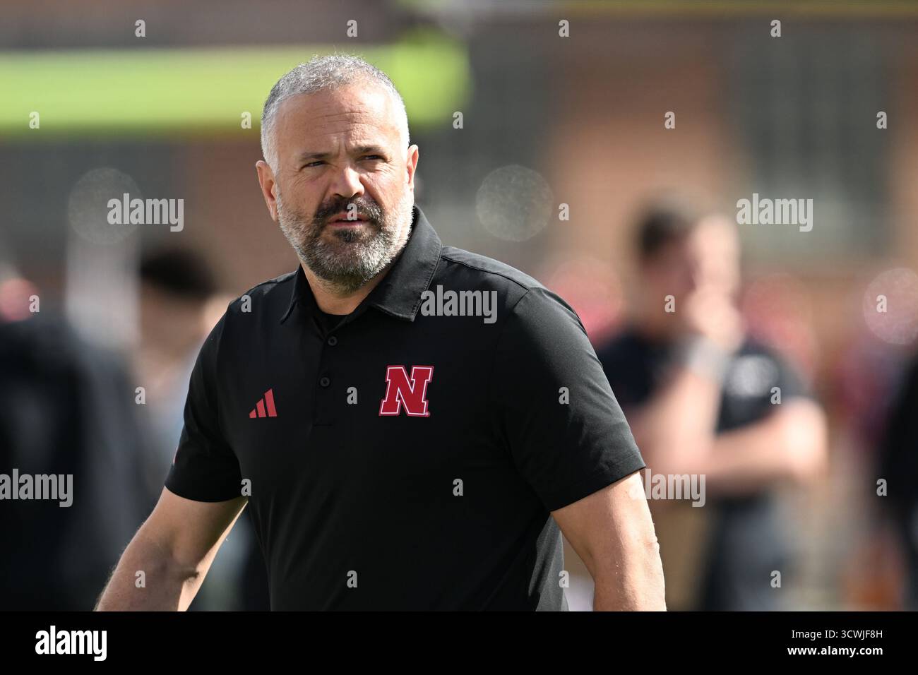 Nebraska head coach Matt Rhule before a NCAA college football game ...