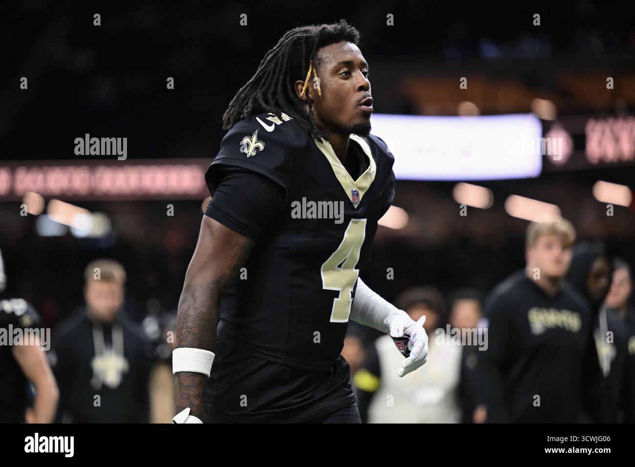 New Orleans Saints cornerback Kool-Aid McKinstry runs off the field ...