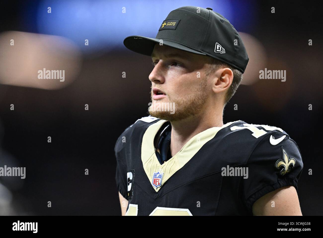 New Orleans Saints kicker Blake Grupe walks on the field before an NFL ...