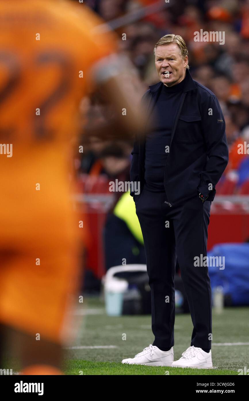 AMSTERDAM - Dutch coach Ronald Koeman at the Johan Cruijff ArenA during ...