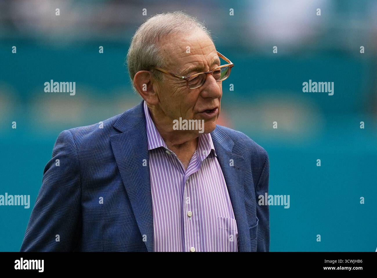 Miami Dolphins owner Stephen Ross looks on before an NFL football game ...