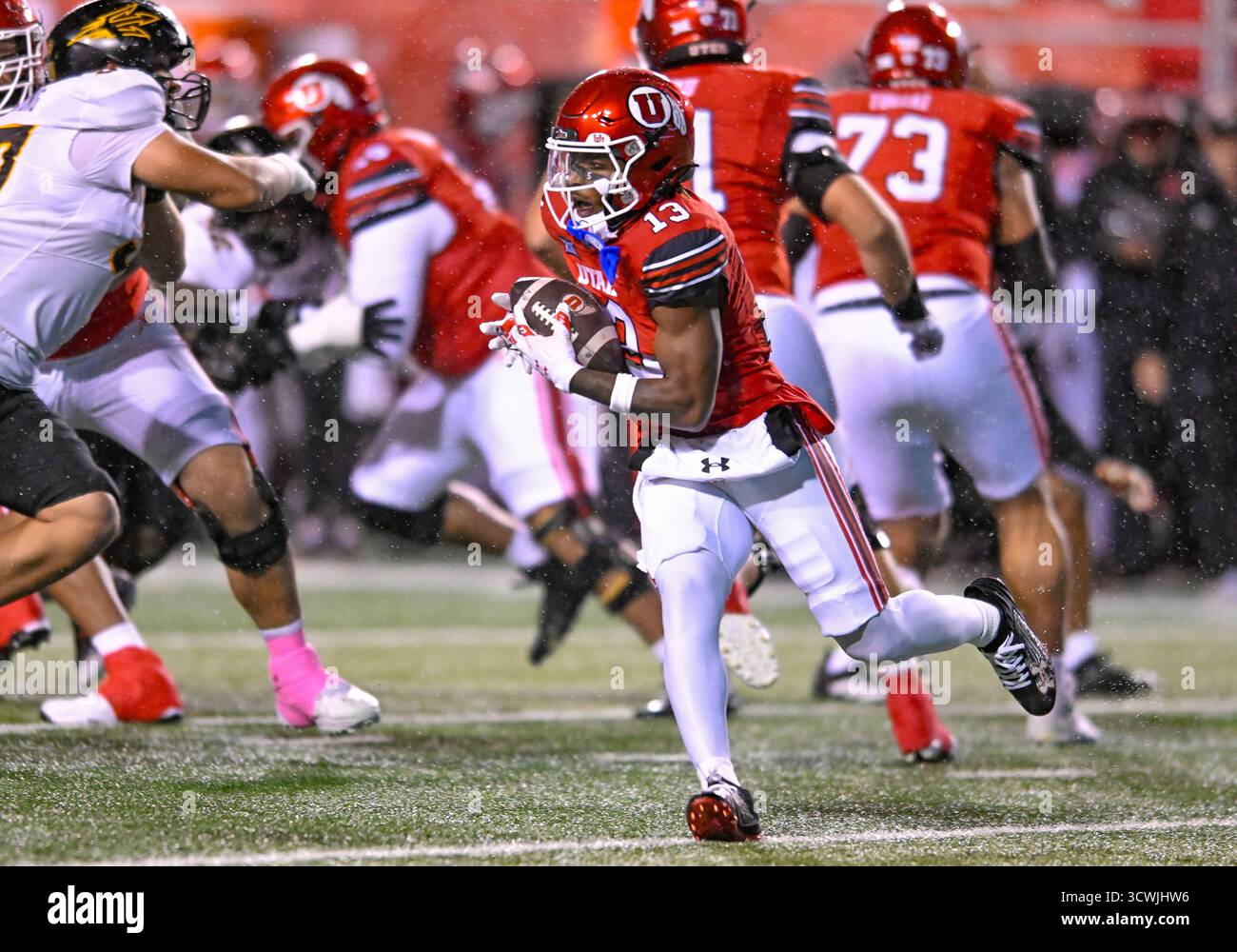 SALT LAKE CITY, UT - OCTOBER 11: Utah Utes running back Daniel Bray (13 ...