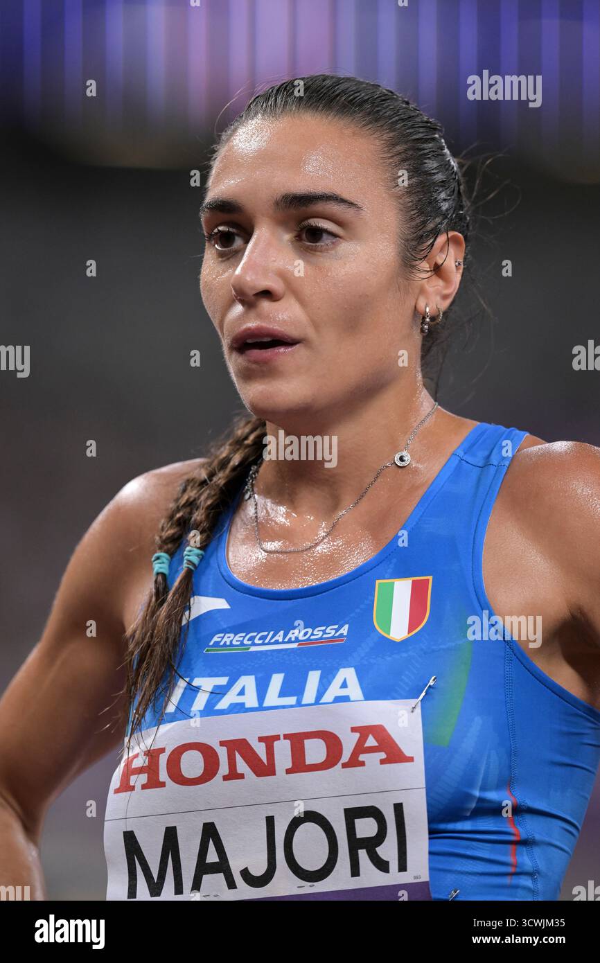 Micol Majori of Italy competing in the women’s 5000m heats at the World ...