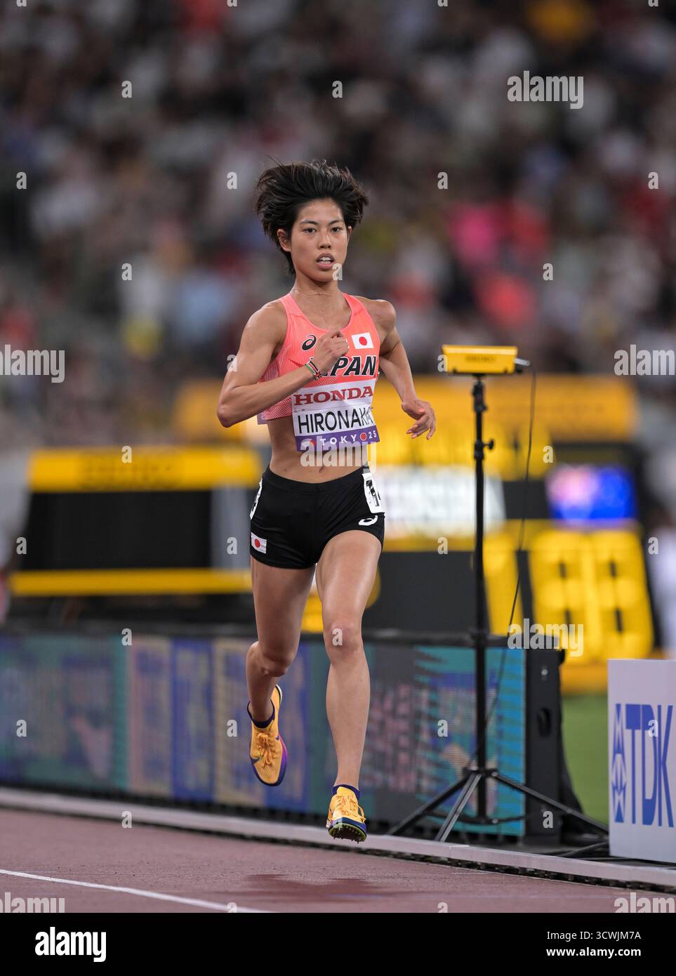 Ririka Hironaka of Japan competing in the women’s 5000m heats at the ...