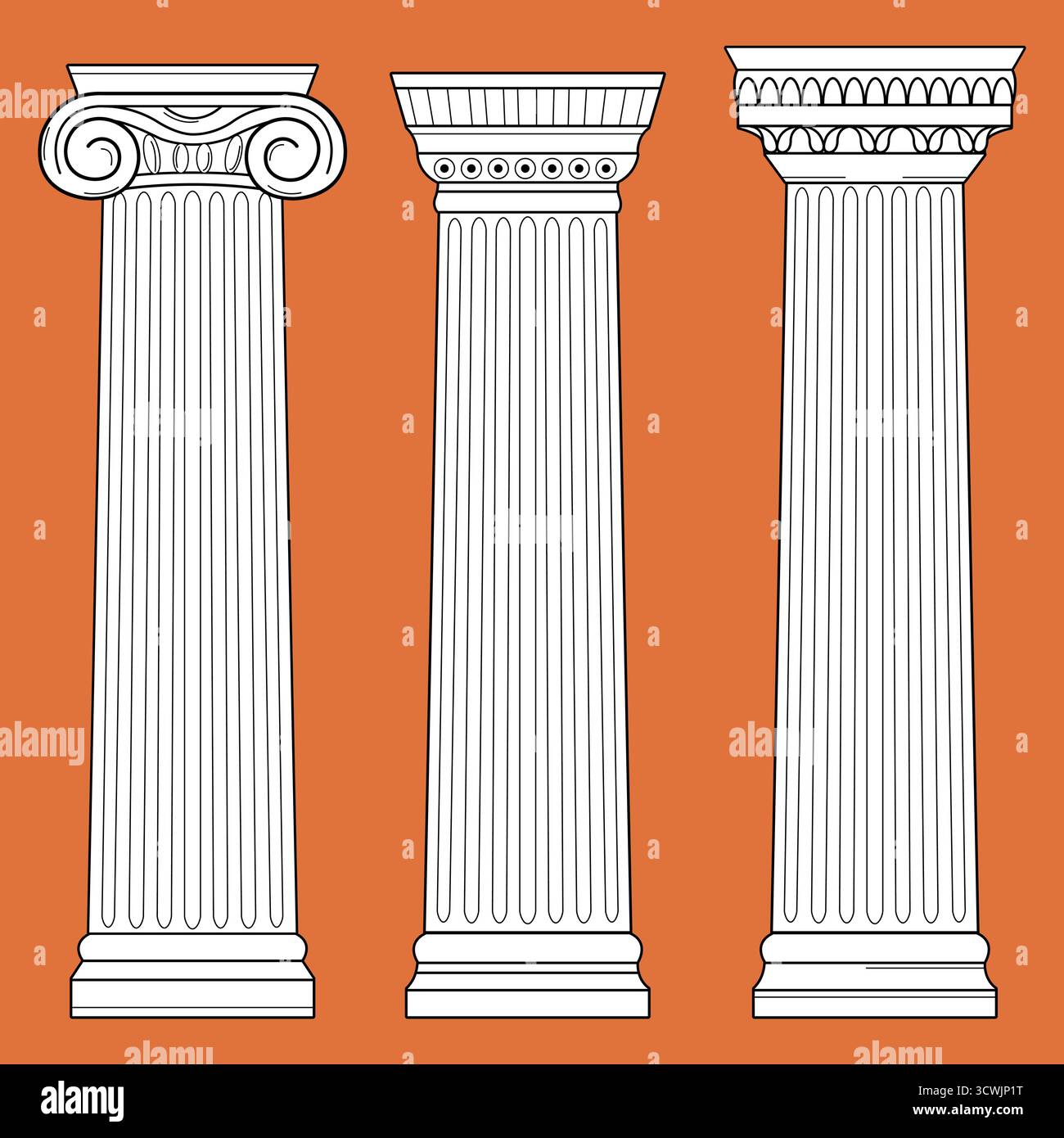 Corinthian column athens Stock Vector Images - Alamy