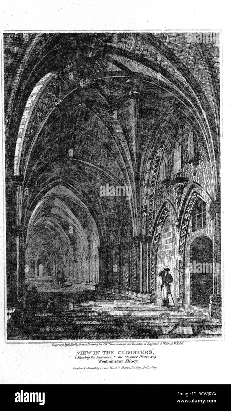 Gothic cloisters Black and White Stock Photos & Images - Alamy