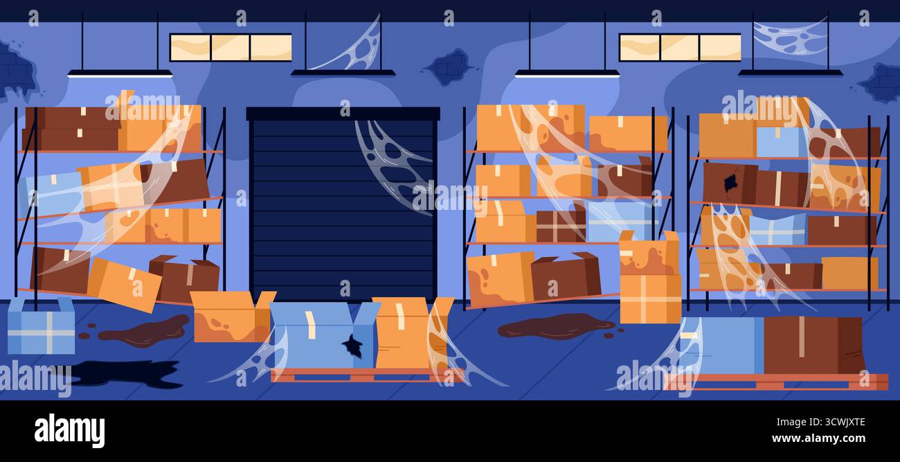 Messy warehouse Stock Vector Images - Alamy