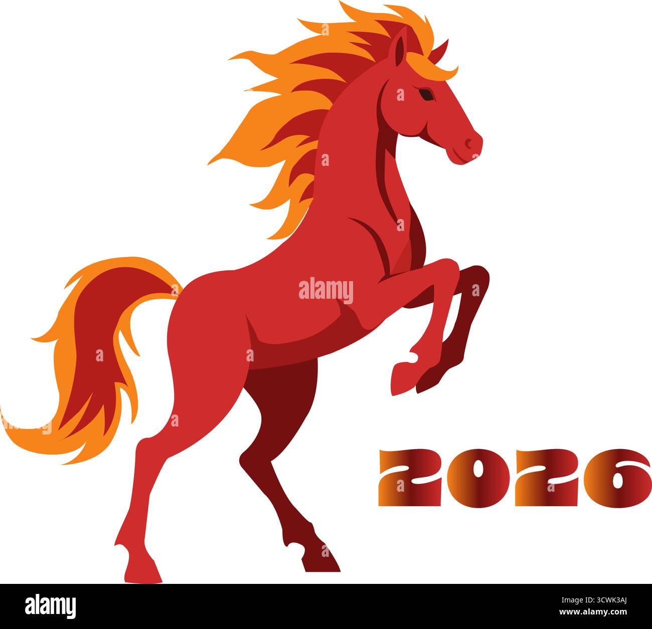 2026 year horse elegant Stock Vector Images - Alamy