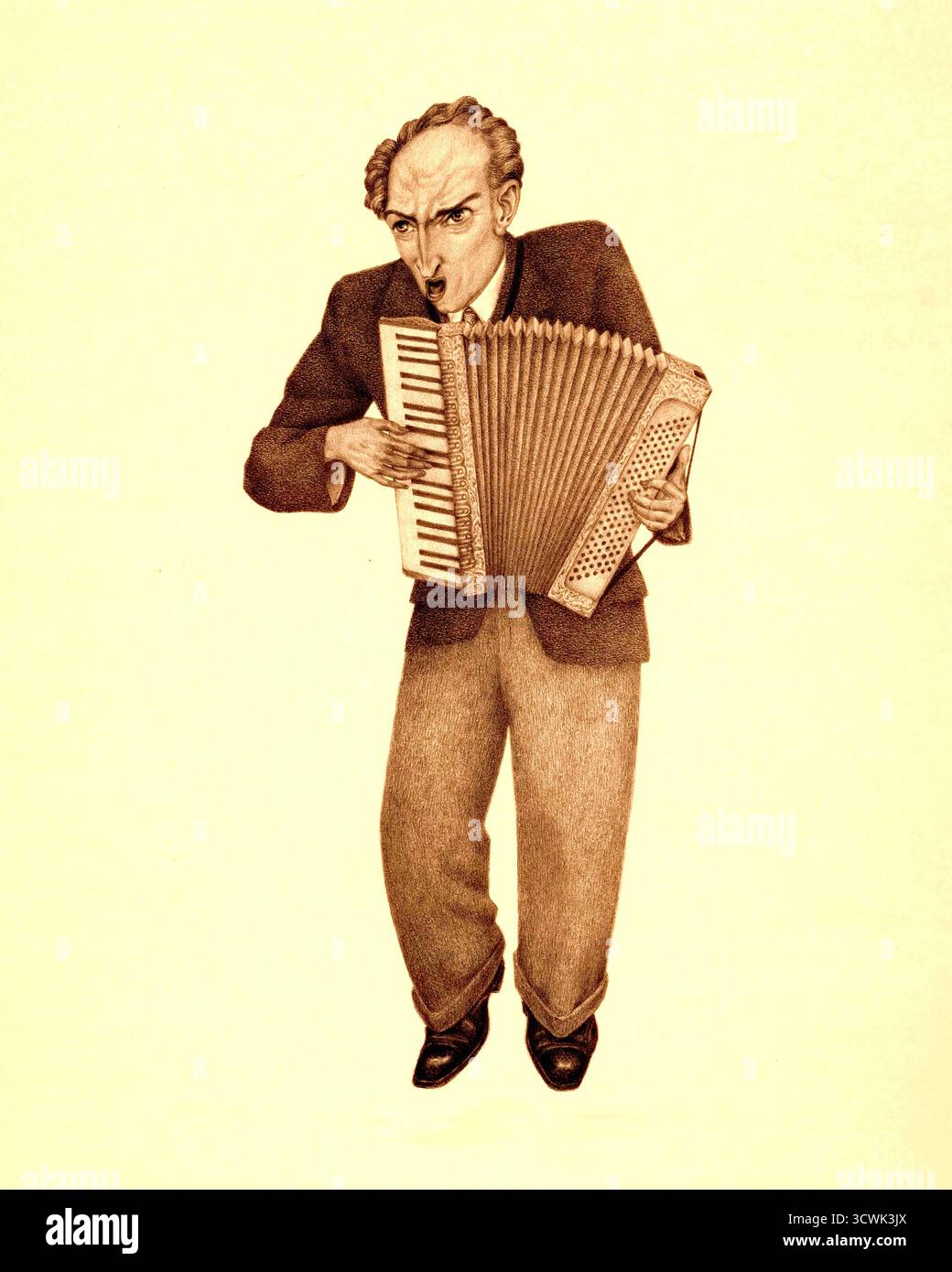 Johan van Hell (1889 - 1952) - Accordion Player Stock Photo - Alamy