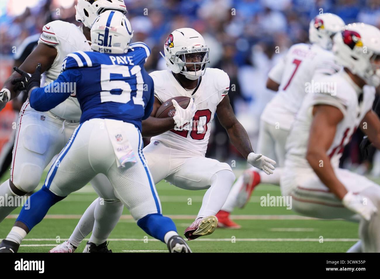 Arizona Cardinals' Bam Knight runs during the second half of an NFL ...