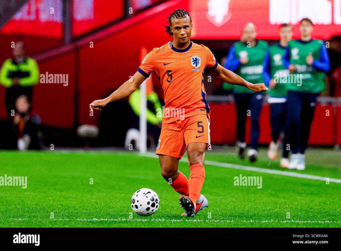 Amsterdam, Netherlands. 12th Oct, 2025. Nathan Aké of the Netherlands ...