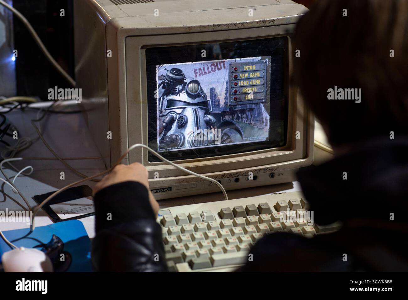 Moscow, Russia. 12th of October, 2025. A man plays the computer game ...