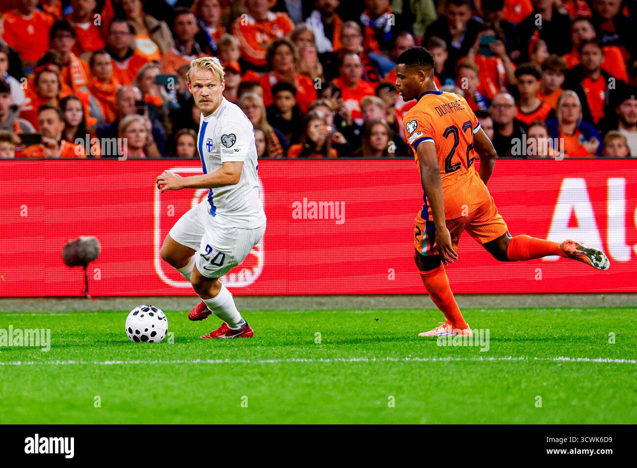 Amsterdam, Netherlands. 12th Oct, 2025. Joel Pohjanpalo of Finland ...