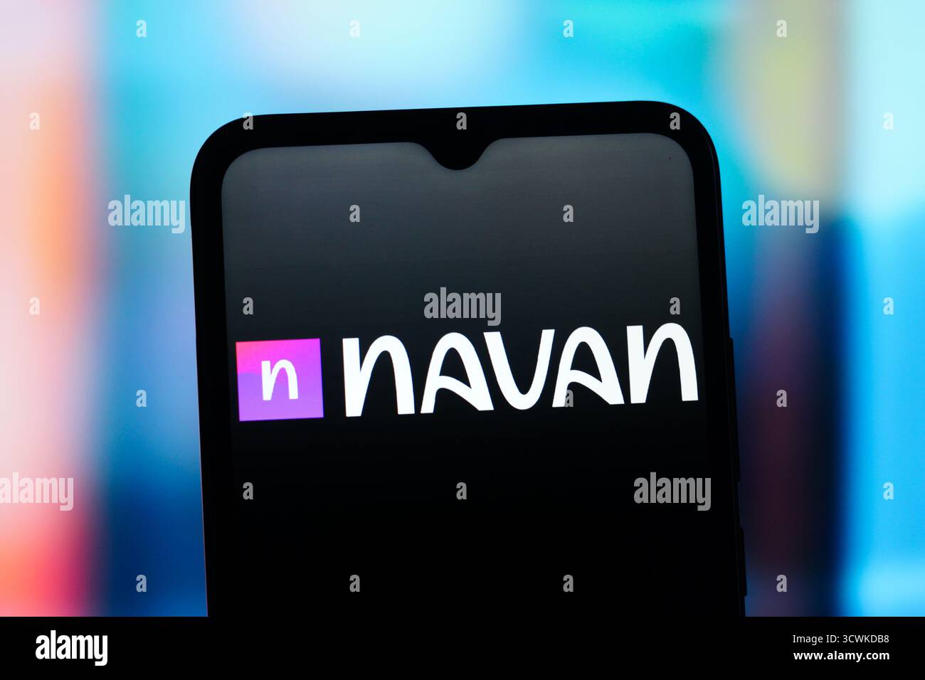 Canada. 12th Oct, 2025. In this photo illustration, the Navan logo is ...