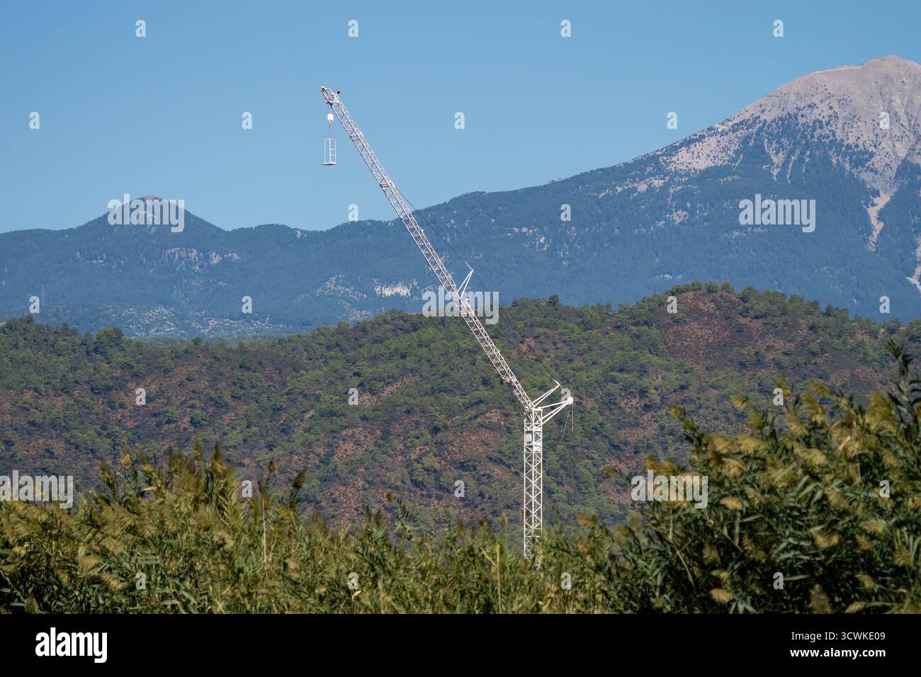 Large construction crane in Turkey Stock Photo - Alamy