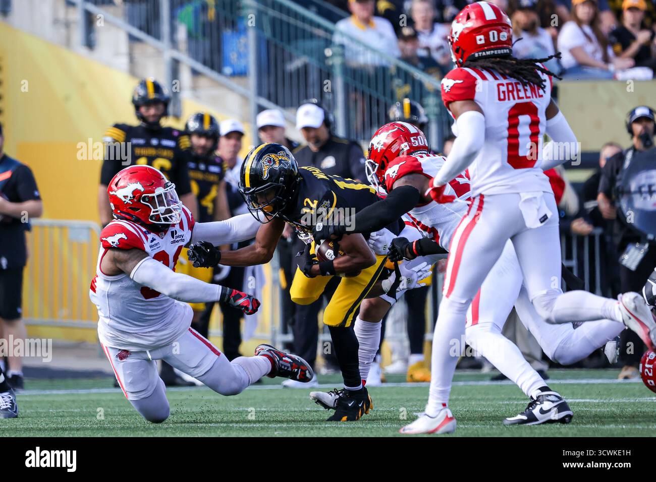 Hamilton, Ontario, Canada, Oct 11th, 2025, Hamilton Tiger Cats receiver ...
