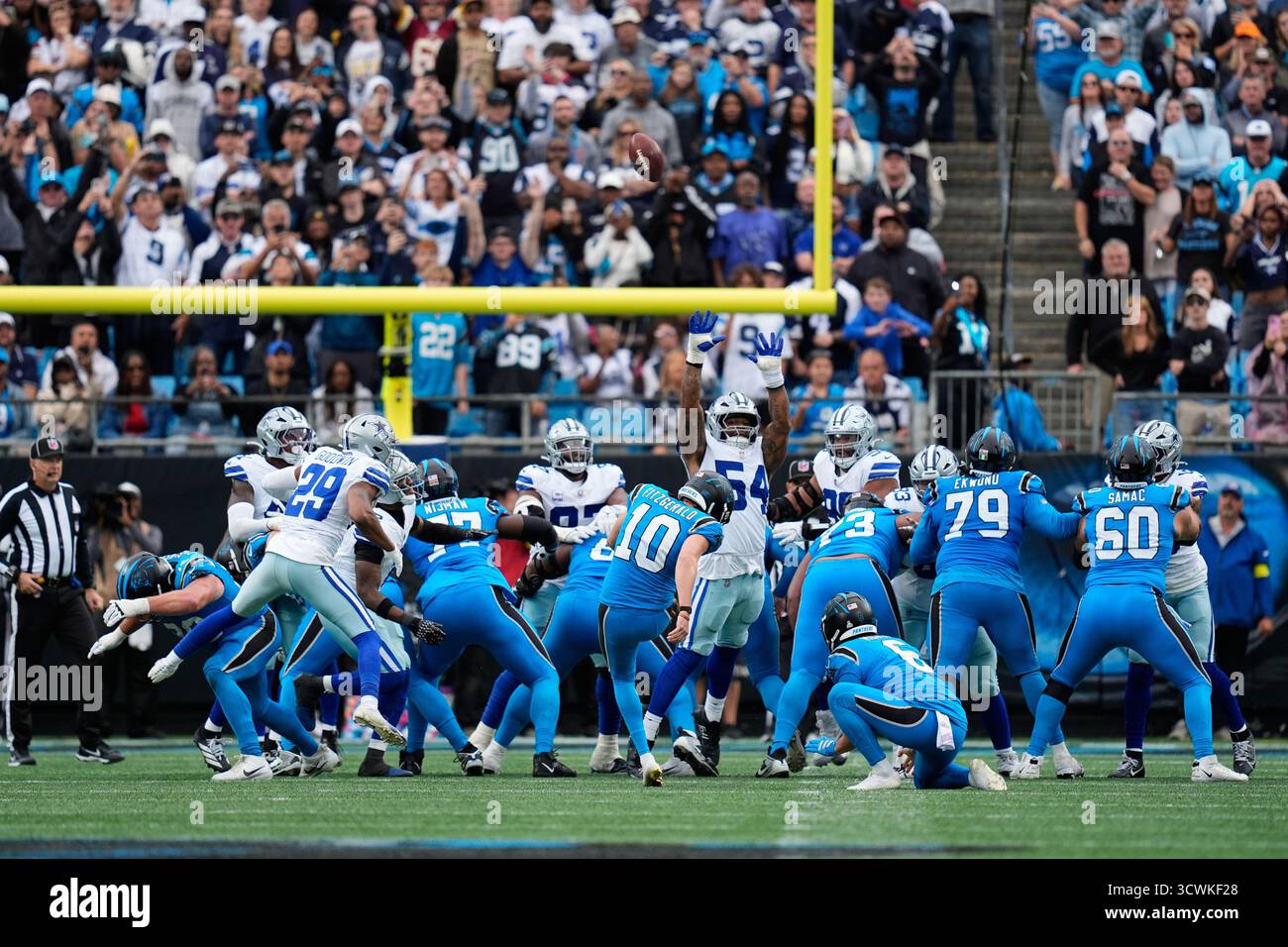Carolina Panthers kicker Ryan Fitzgerald (10) kicks a game-winning ...