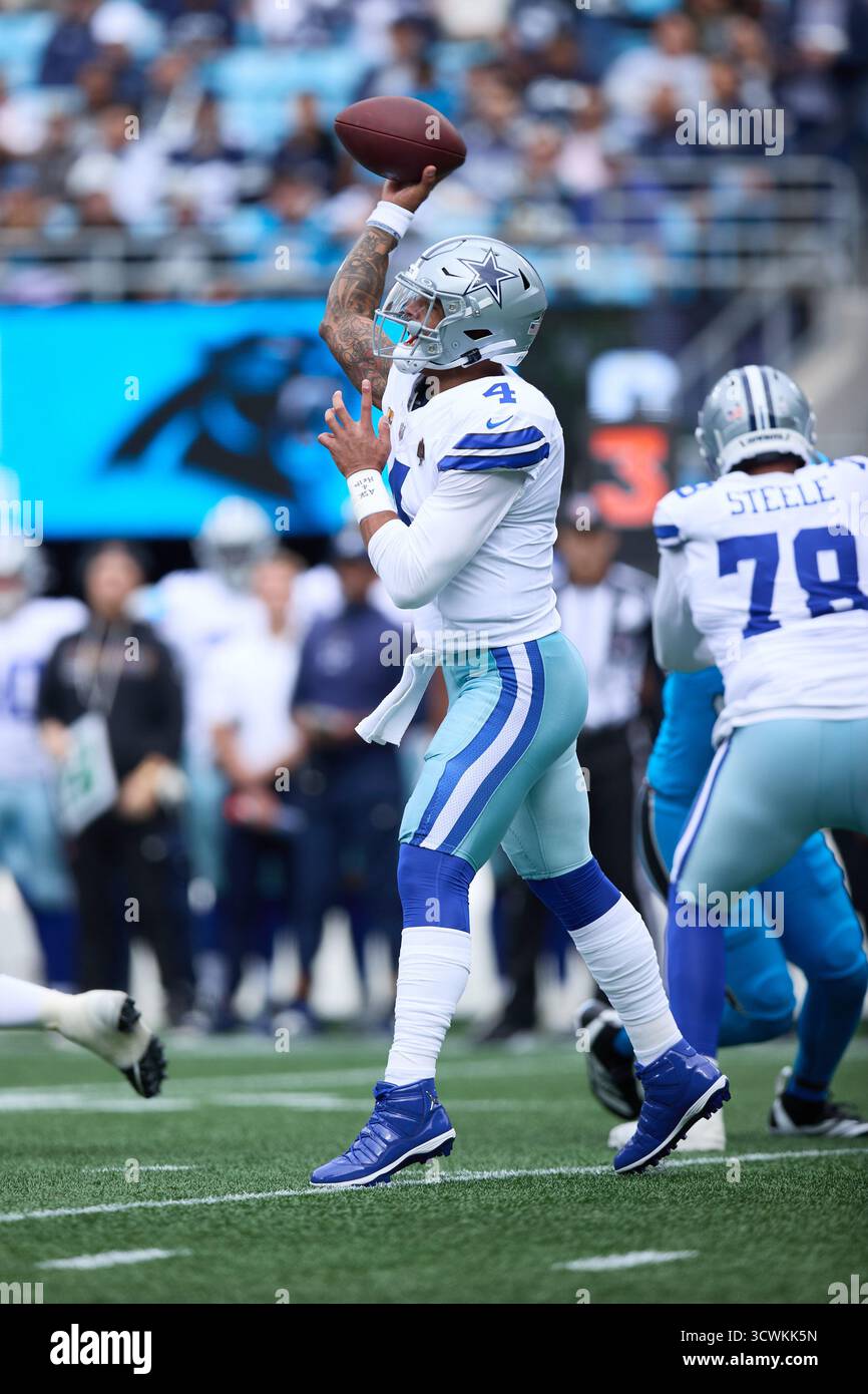 Dallas Cowboys quarterback Dak Prescott (4) passes the ball during an ...