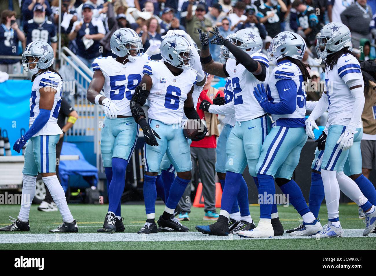 Dallas Cowboys safety Donovan Wilson (6) celebrates with teammates ...