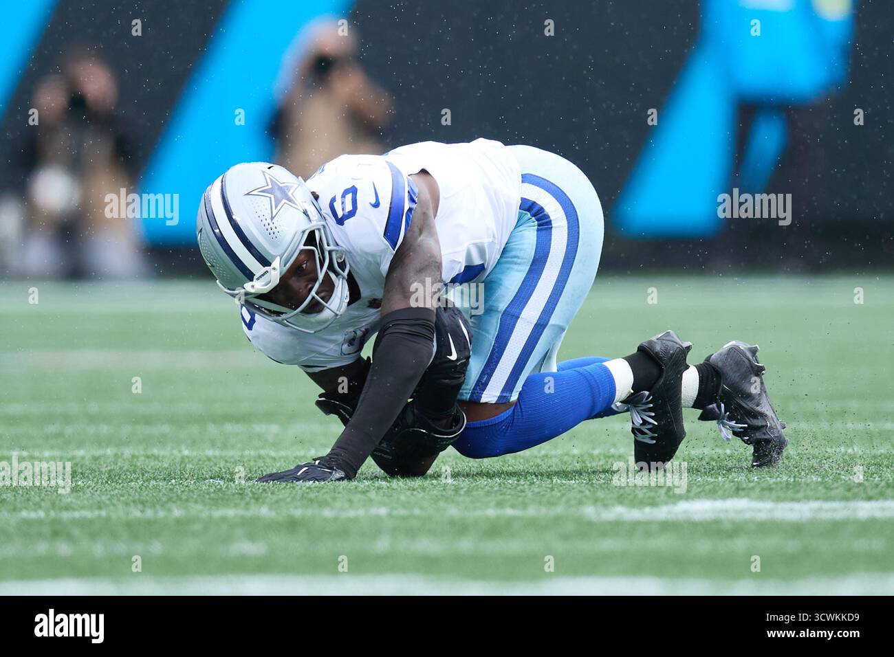 Dallas Cowboys safety Donovan Wilson (6) intercepts a pass during an ...