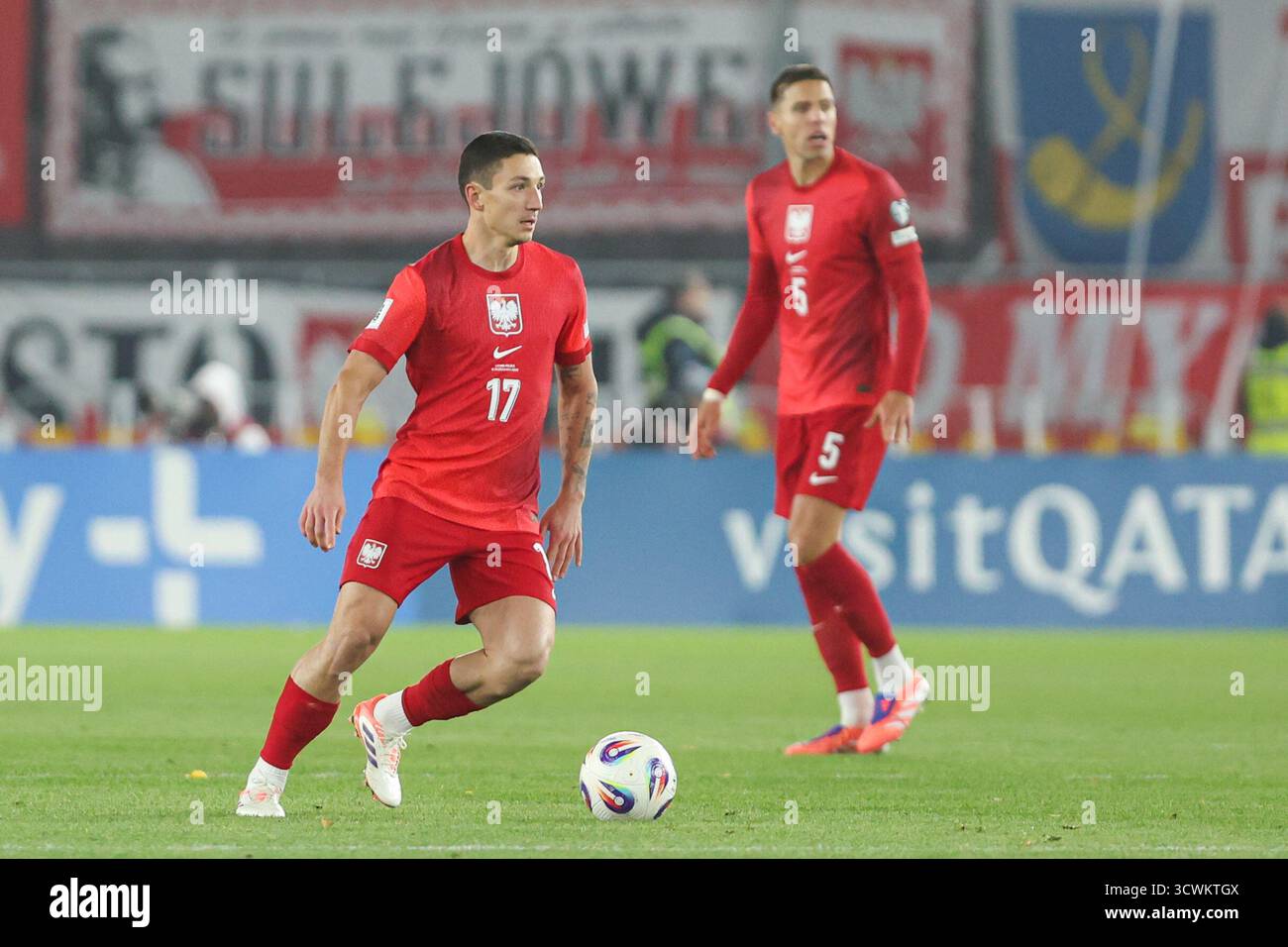 Kaunas, Lithuania. 12 October, 2025 Bartosz Slisz Jan Bednarek during ...
