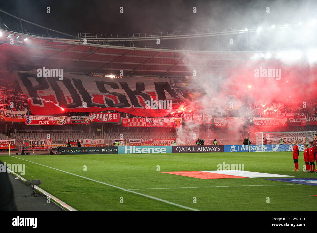 Kaunas, Lithuania. 12 October, 2025 Polish fans during FIFA World Cup ...