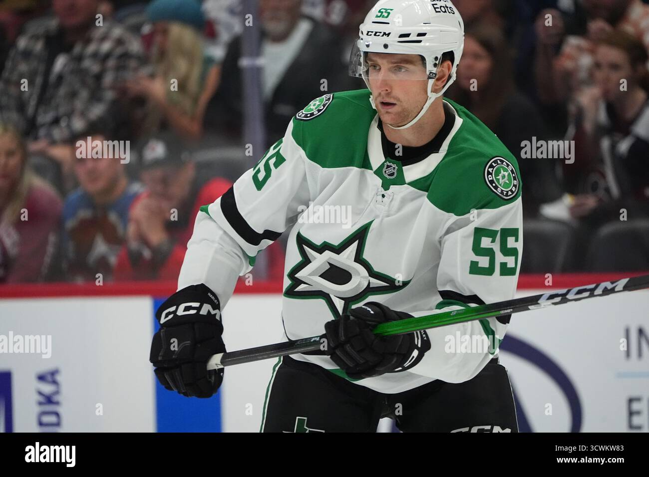 Dallas Stars defenseman Thomas Harley (55) in the first period of an ...
