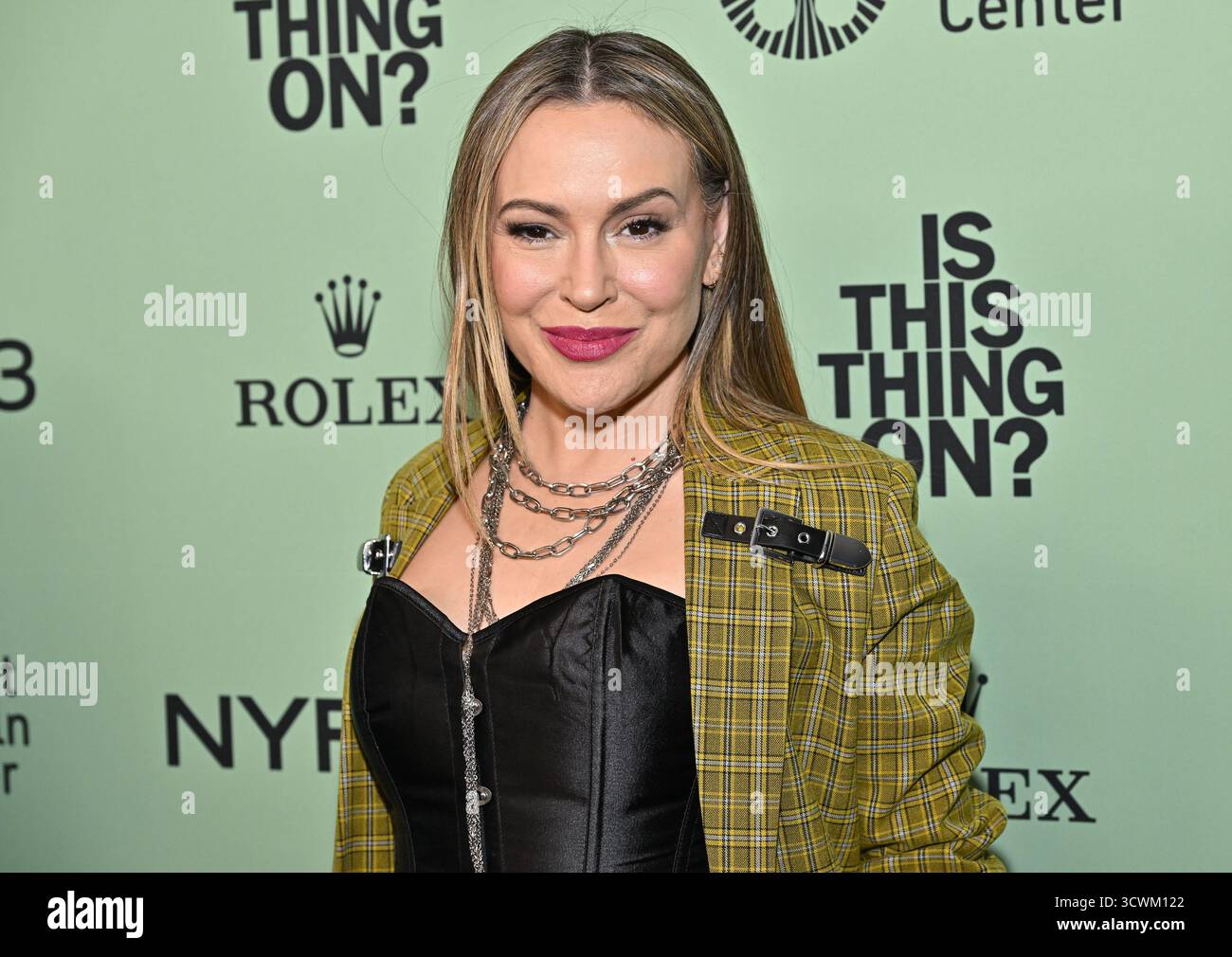 Alyssa Milano attends the premiere of "Is This Thing On?" at Alice ...