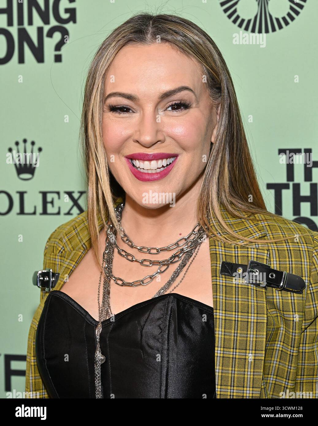 Alyssa Milano attends the premiere of "Is This Thing On?" at Alice ...