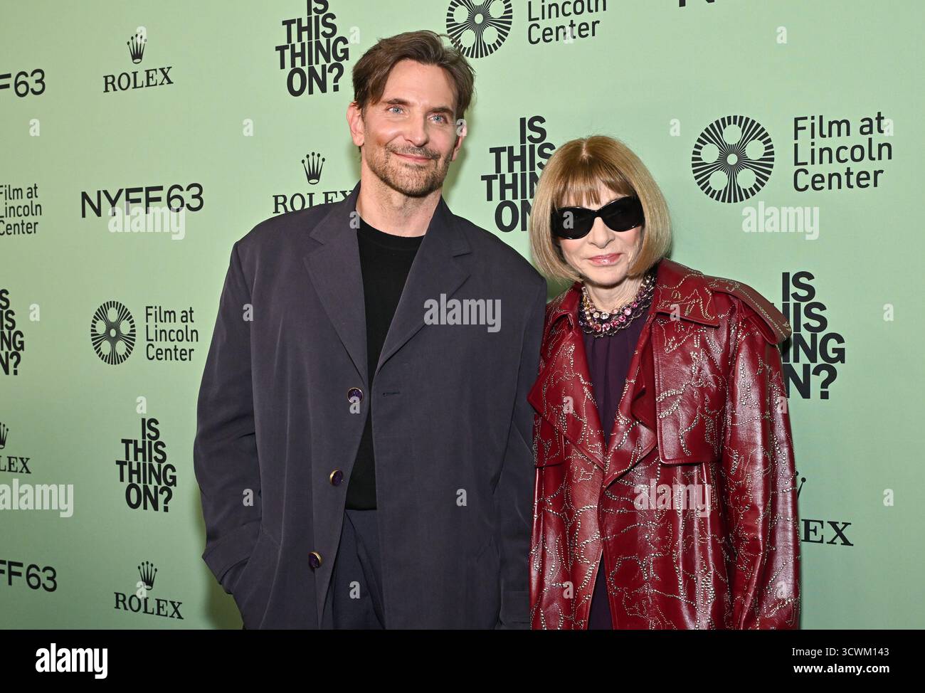 Bradley Cooper, left, and Anna Wintour attend the premiere of "Is This ...