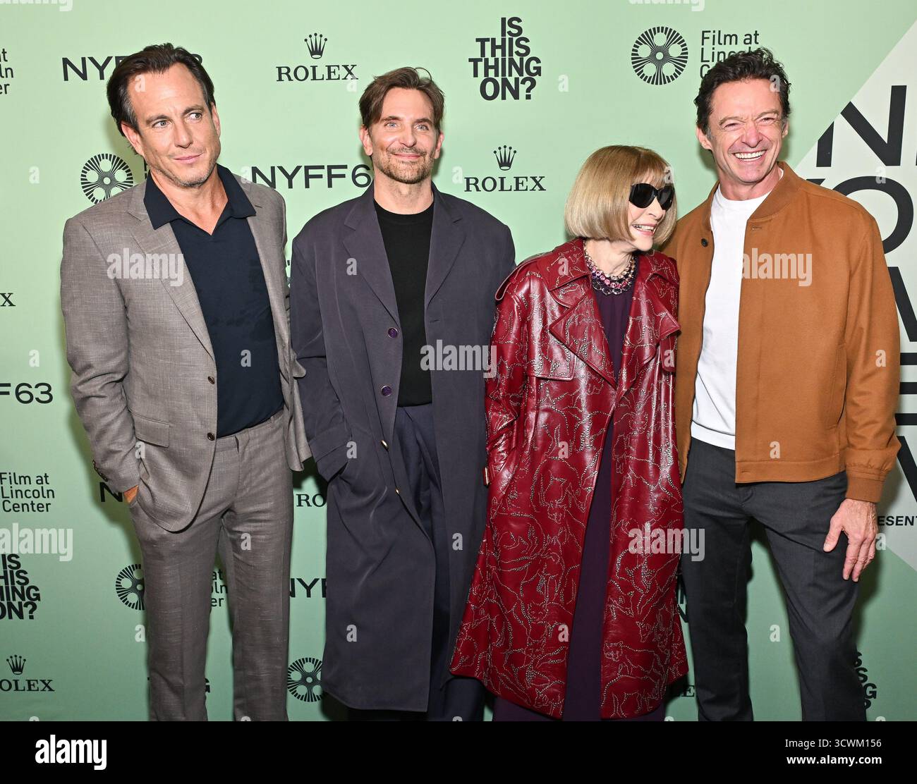 Will Arnett, left, Bradley Cooper, Anna Wintour and Hugh Jackman attend ...