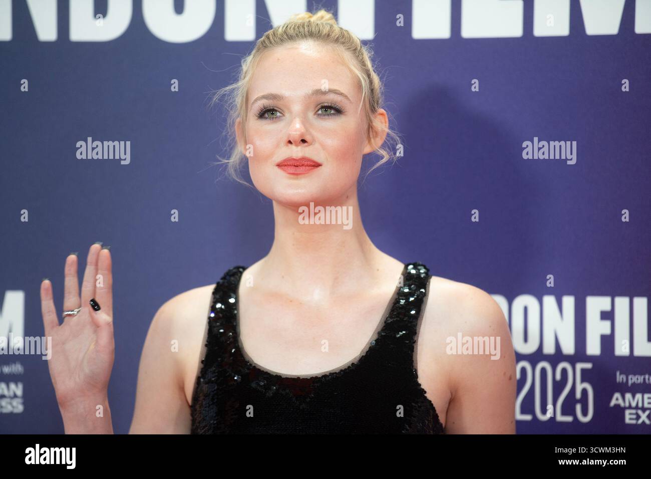London, UK. 12 Oct, 2025. Pictured: Elle Fanning attends the ...