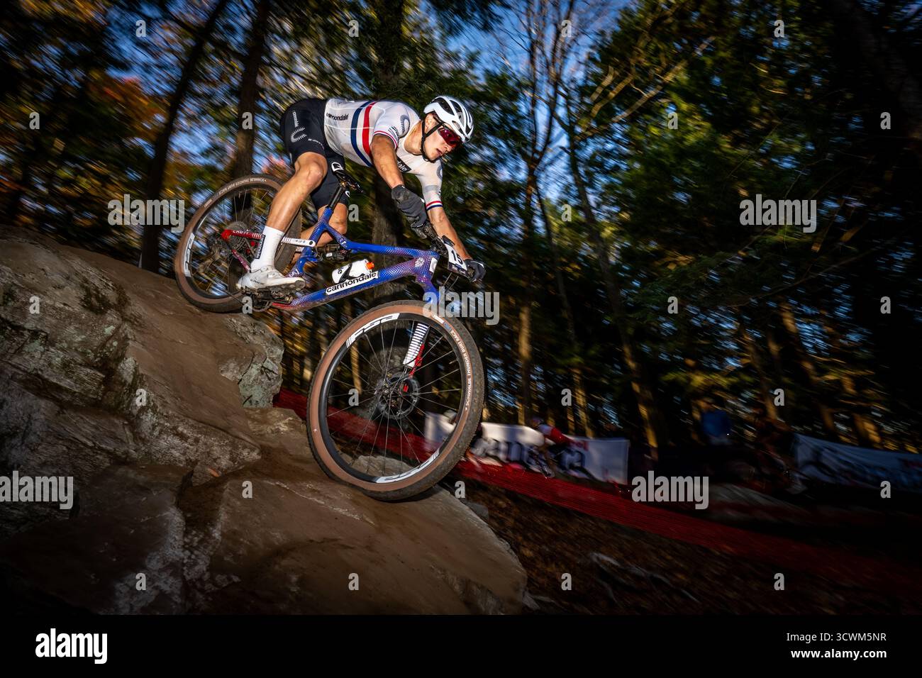 Charlie Aldridge of Britain, competes during the Elite Men Cross ...
