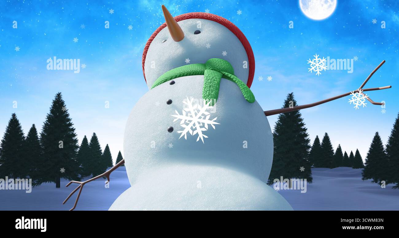 Animation snowman family over snow hi-res stock photography and images ...