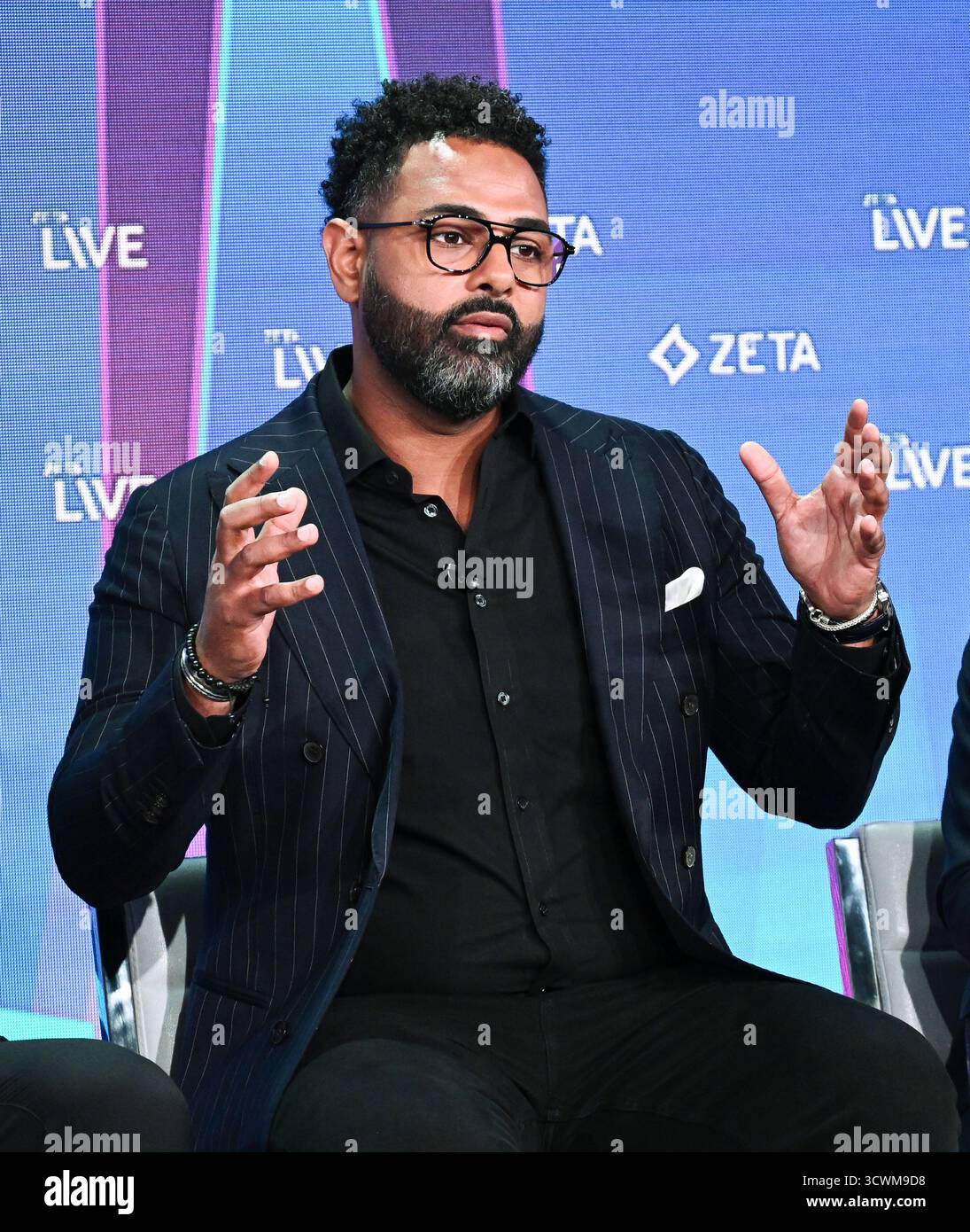 Nate Yohannes speaks at the Zeta Live conference at Center415 on ...