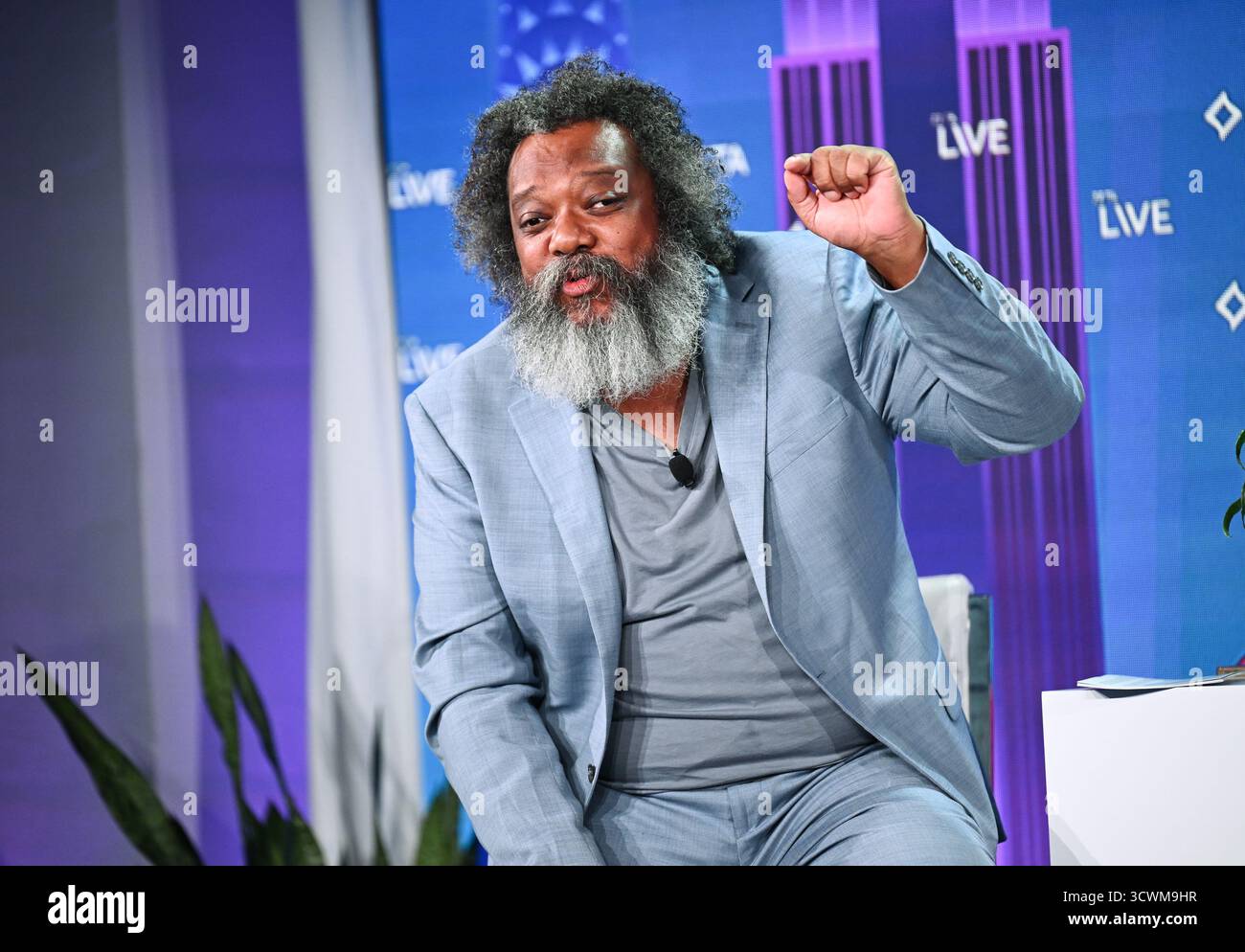 Bonin Bough speaks at the Zeta Live conference at Center415 on Thursday ...
