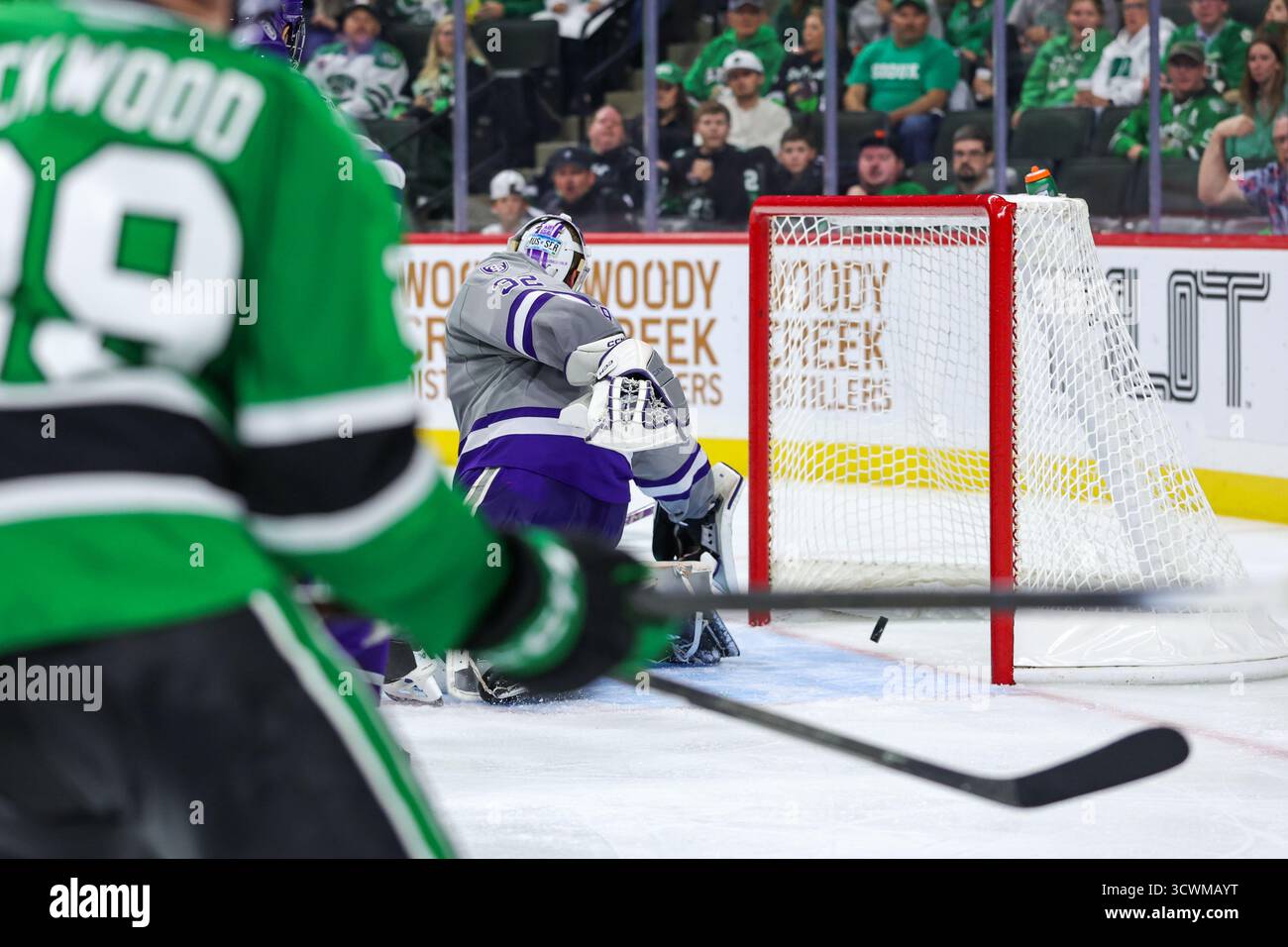 October 12th. 2025: The puck goes in the net for a goal by North Dakota ...