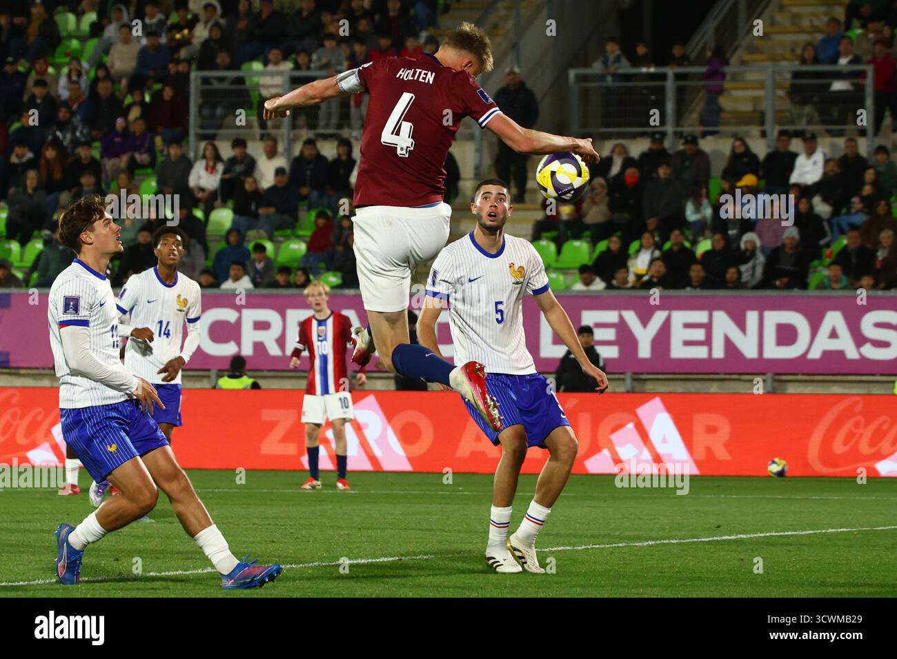 Norway's Rasmus Holten scores his side's first goal against France ...