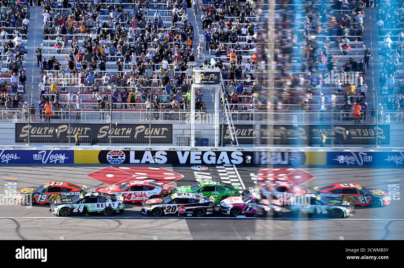 LAS VEGAS, NV - OCTOBER 12: Chase Briscoe (#19 Joe Gibbs Racing Bass ...