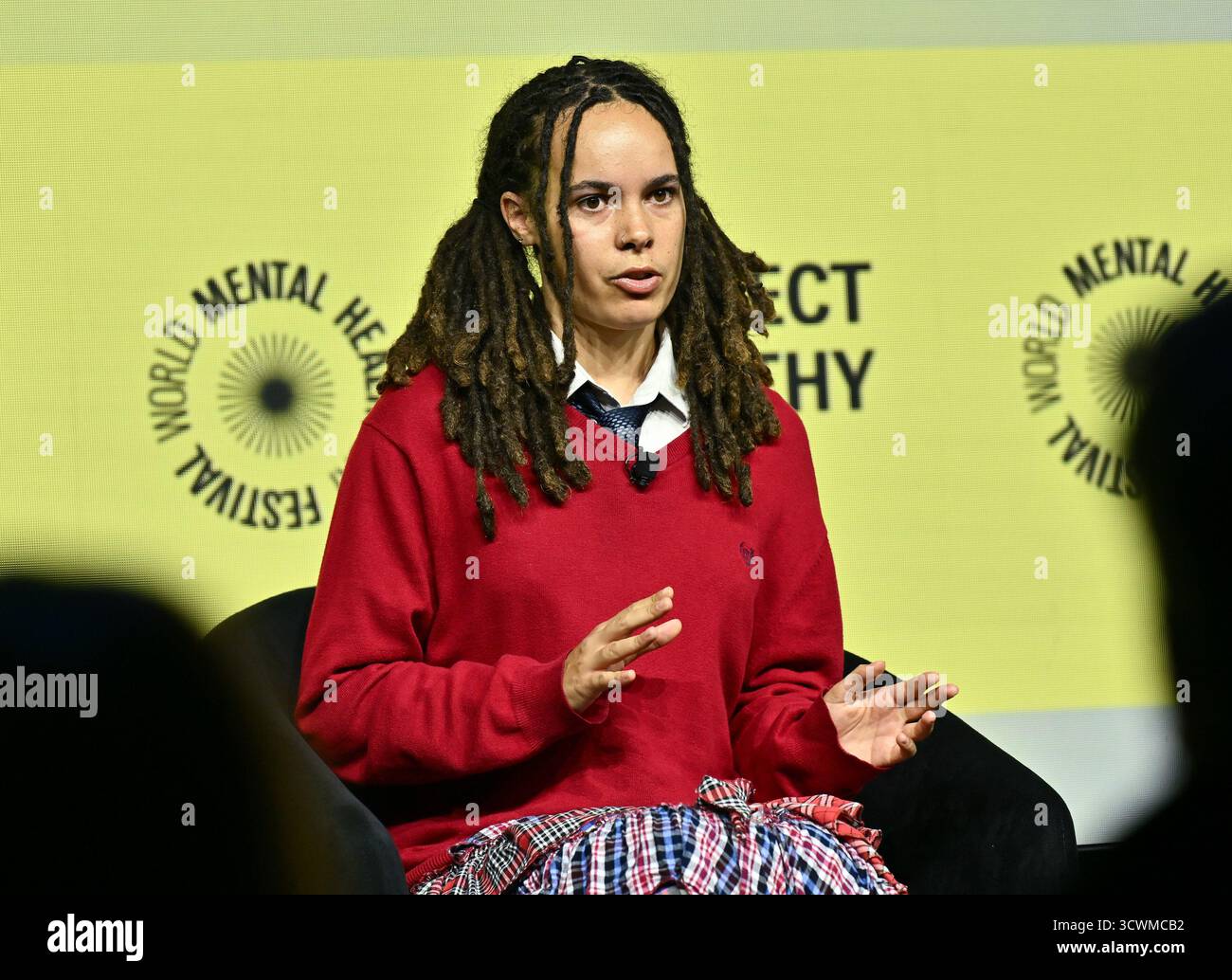 Jayla Stokesberry speaks at Project Healthy Minds' World Mental Health ...