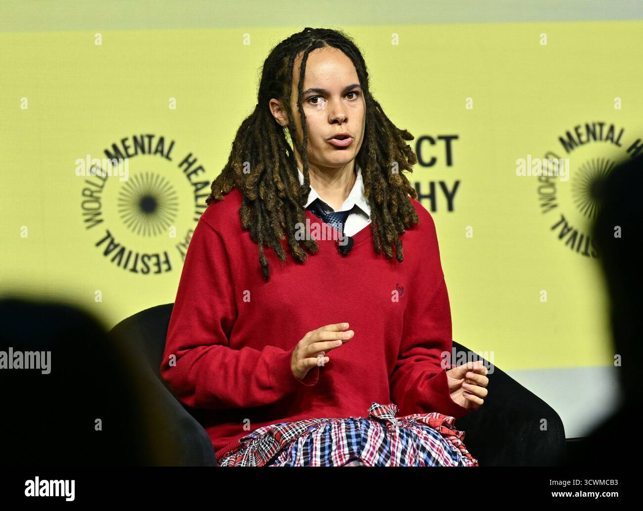Jayla Stokesberry speaks at Project Healthy Minds' World Mental Health ...