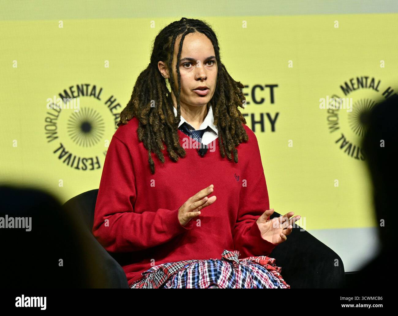 Jayla Stokesberry speaks at Project Healthy Minds' World Mental Health ...