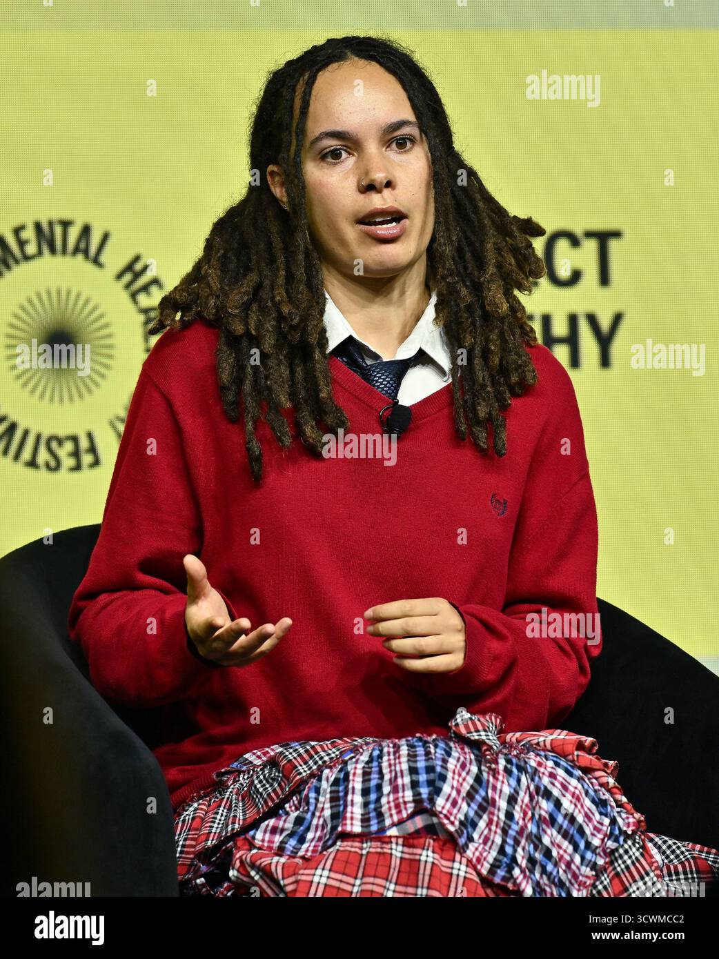 Jayla Stokesberry speaks at Project Healthy Minds' World Mental Health ...