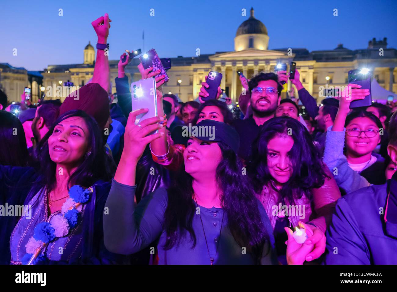 London, UK. 12th October 2025. Diwali celebrations in Trafalgar Square ...