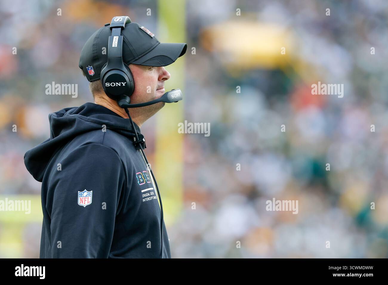 Green Bay, Wisconsin, USA. 12th Oct, 2025. Cincinnati Bengals head ...