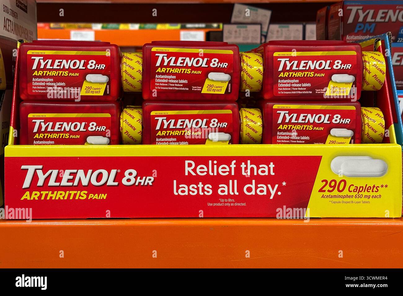 Novi, Michigan, USA - Sep 28, 2025: Boxes of Tylenol 8hr arthritis pain ...