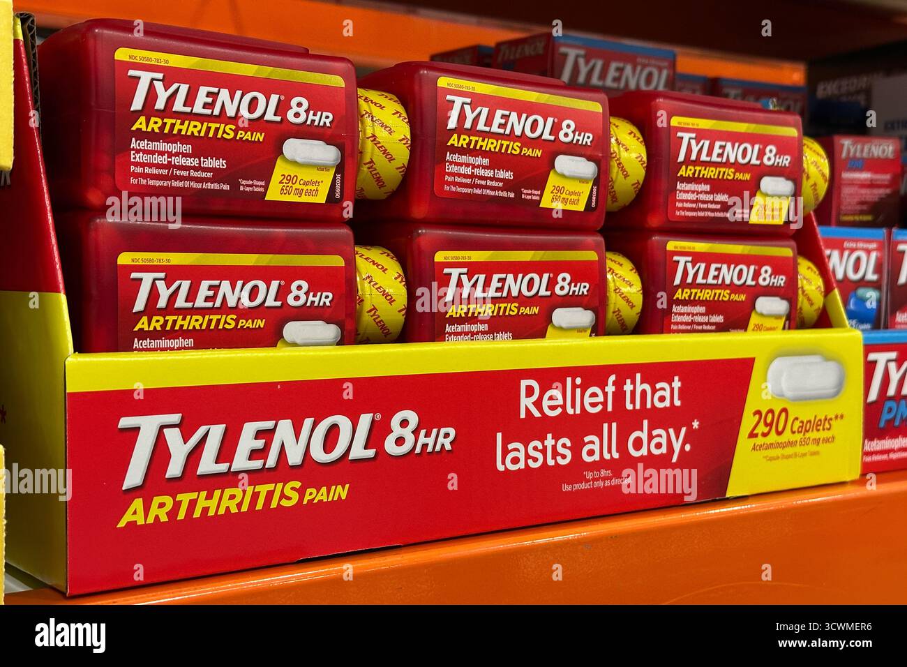 Novi, Michigan, USA - Sep 28, 2025: Boxes of Tylenol 8hr arthritis pain ...
