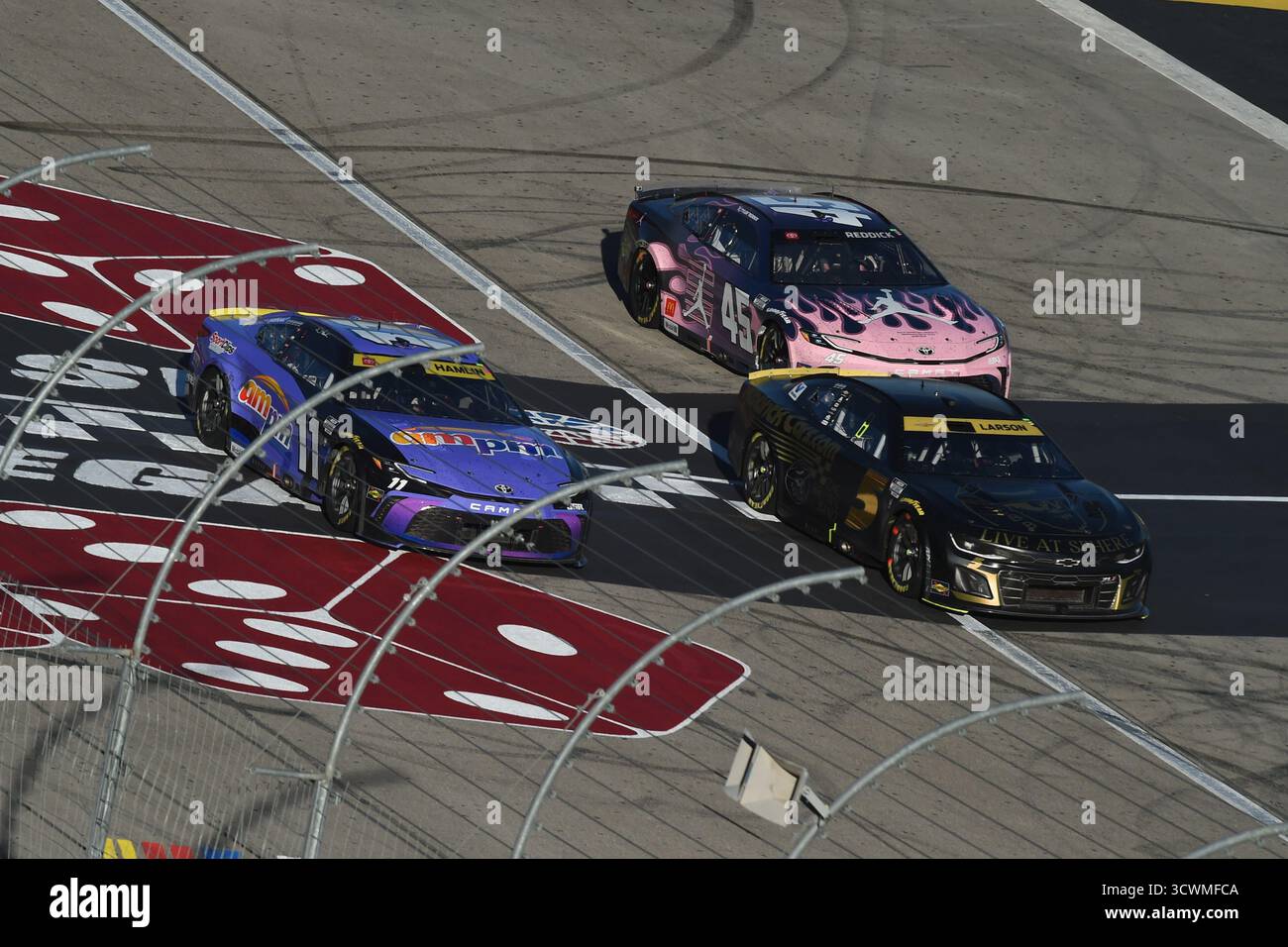 LAS VEGAS, NV - OCTOBER 12: Denny Hamlin (#11 Joe Gibbs Racing ampm ...