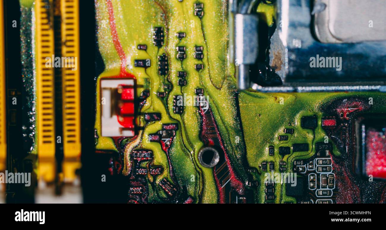 Ink spill processor chip hi-res stock photography and images - Alamy