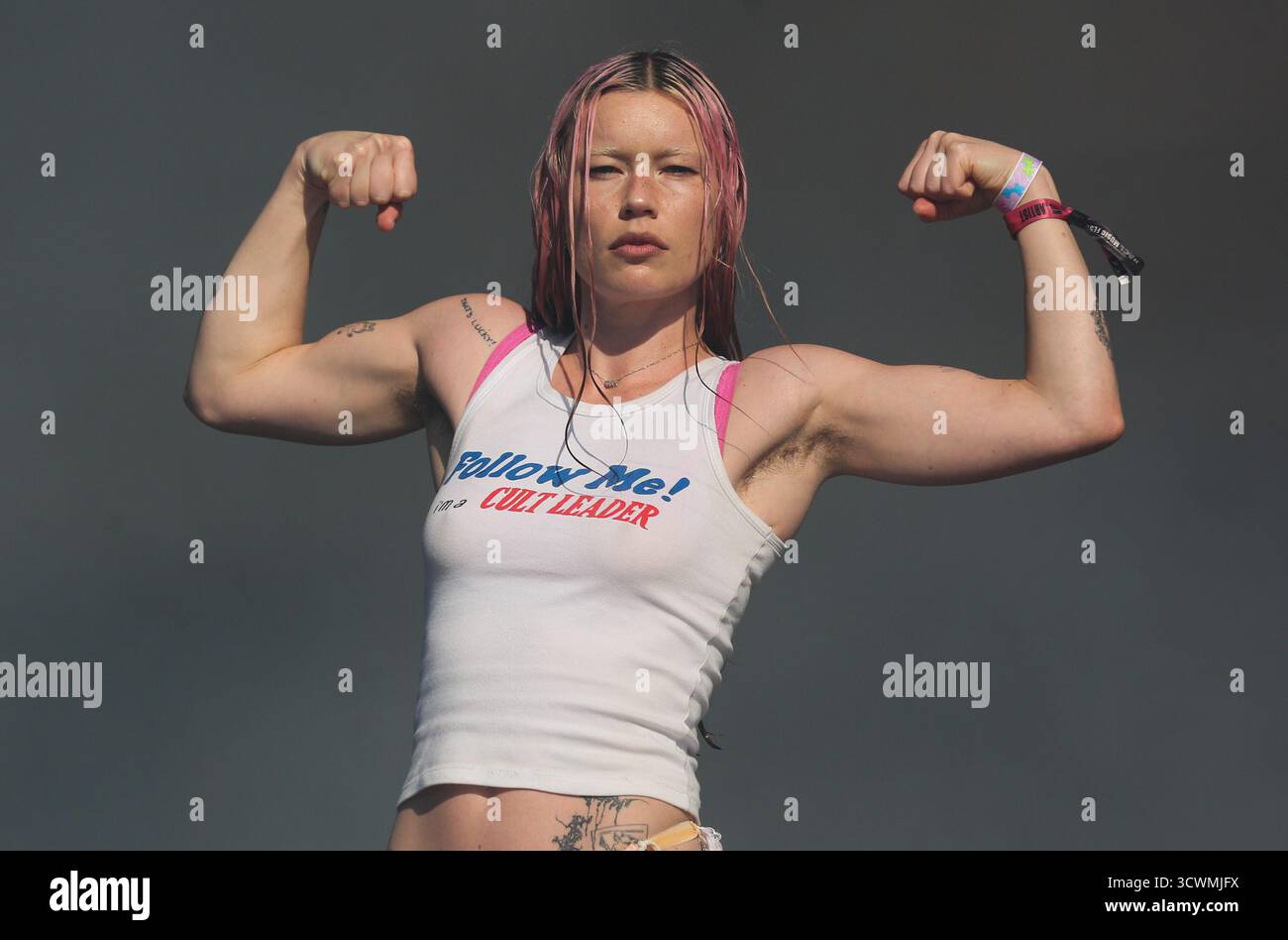 Wet Leg's Rhian Teasdale performs during weekend two of the Austin City ...
